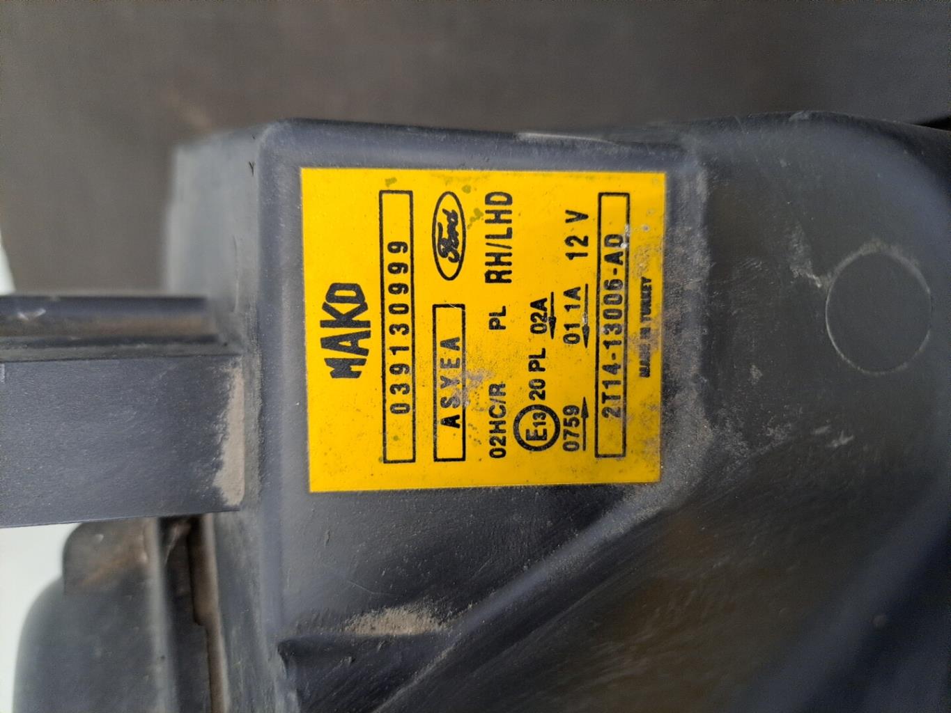 Optique avant principal gauche (feux)(phare) FORD TRANSIT CONNECT 1 ...